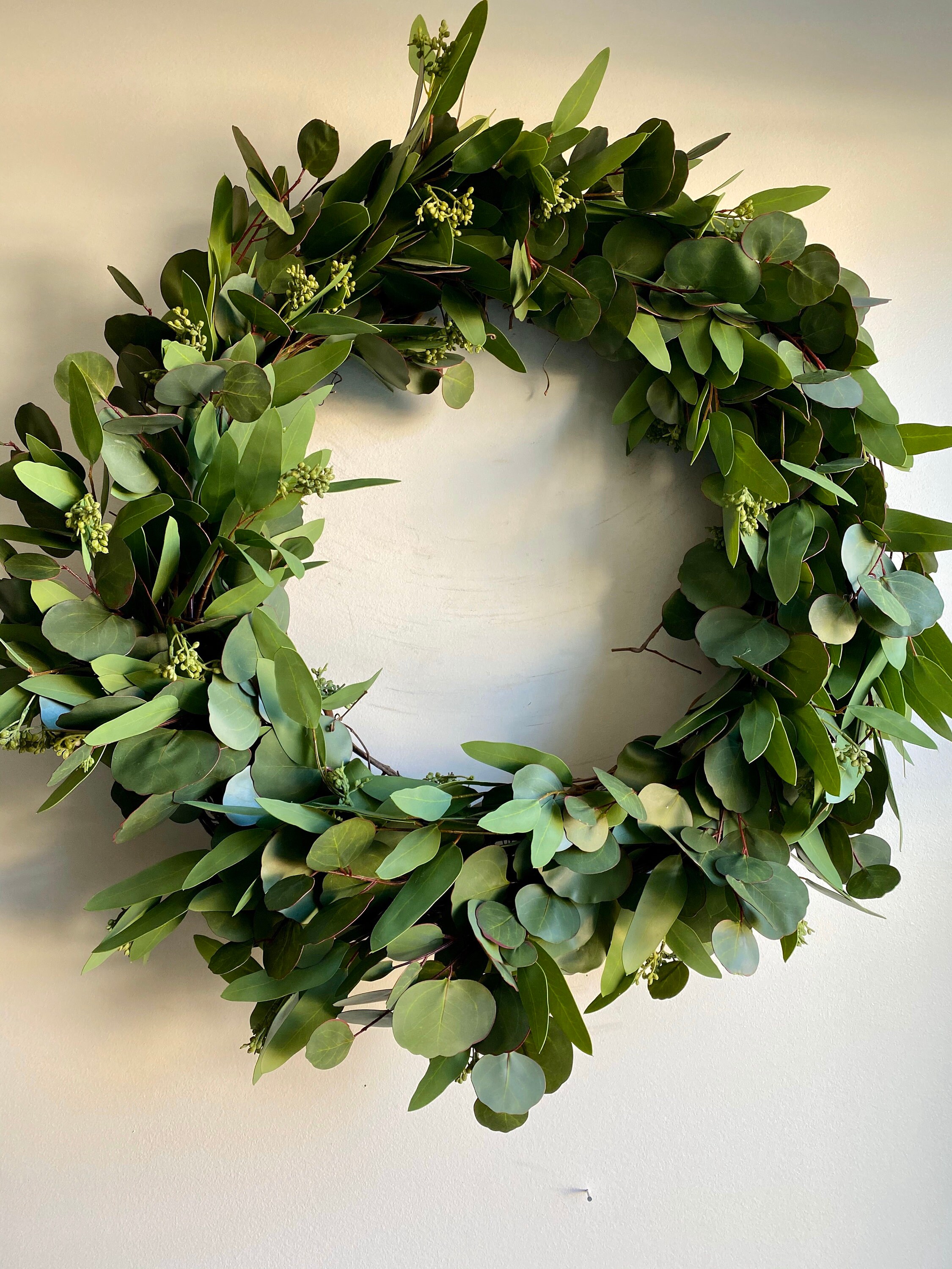 Large eucalyptus wreath farmhouse wreath extra large wreath | Etsy