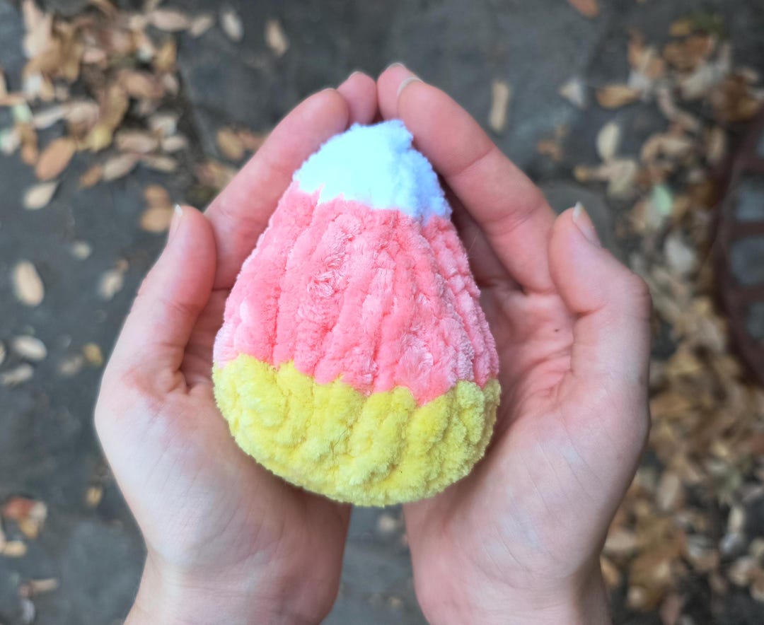 Candy Corn Mini Plushie Super Soft Hand-knitted Halloween Decor - Etsy