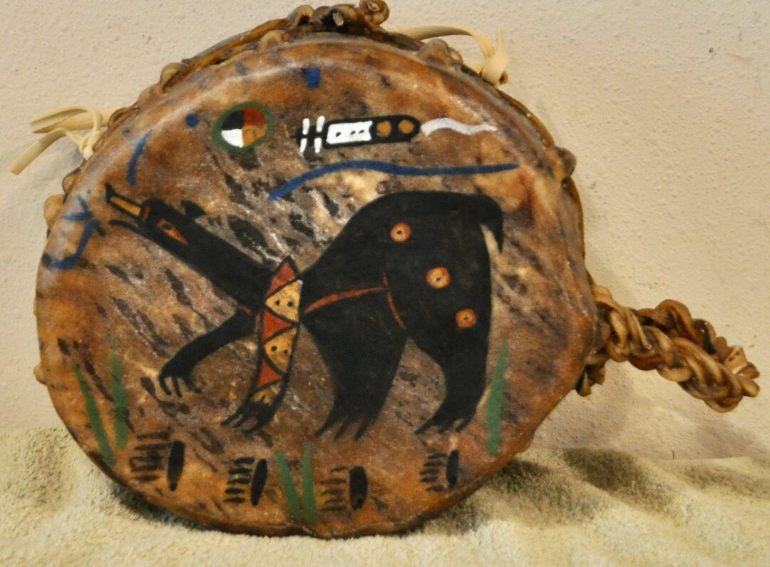 Mato / Native American Drum Painted by Lakota Artist Sonja Holy Eagle ...