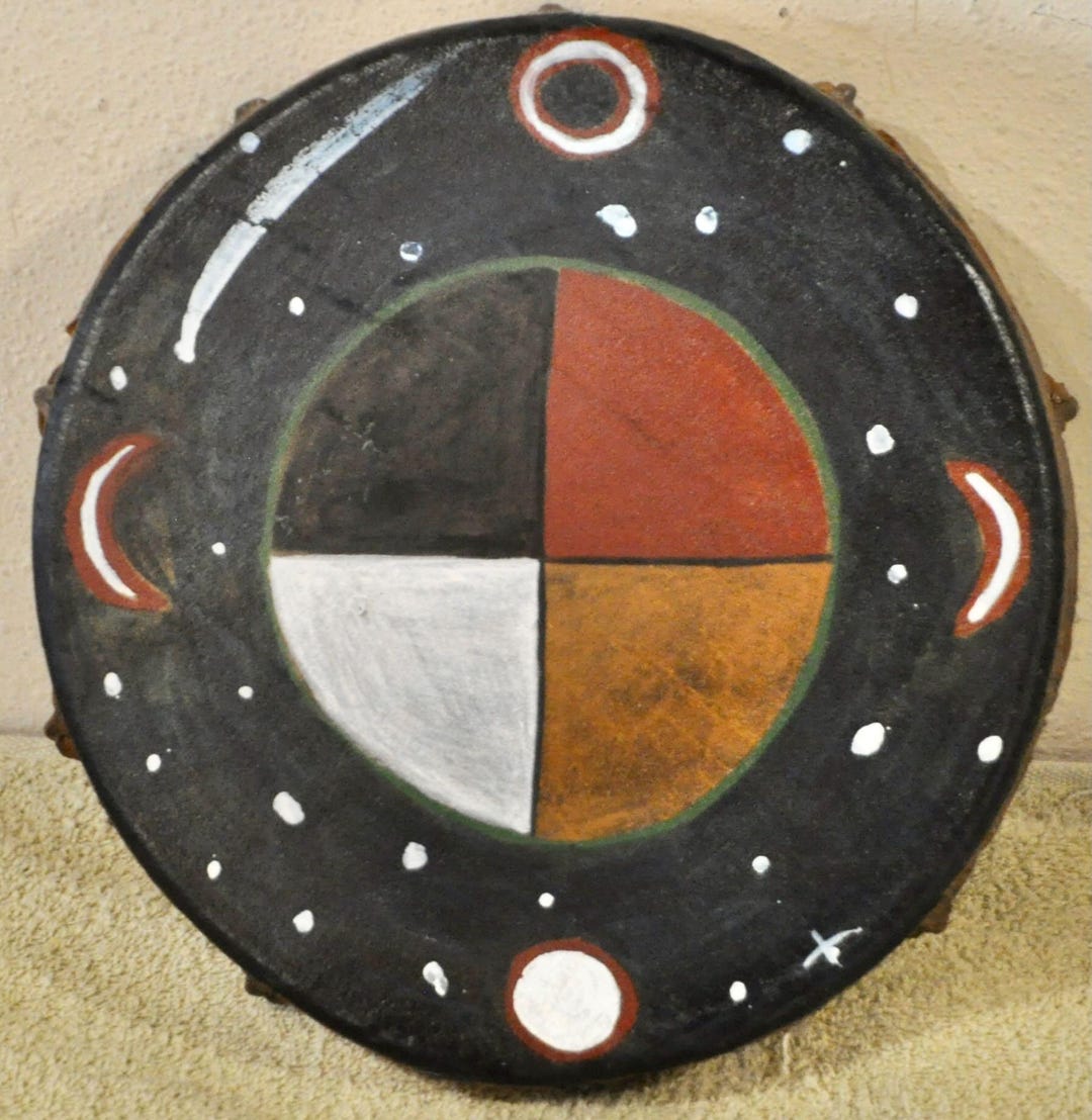 Medicine Wheel / 10" Native American Drum Painted by Lakota Artist ...