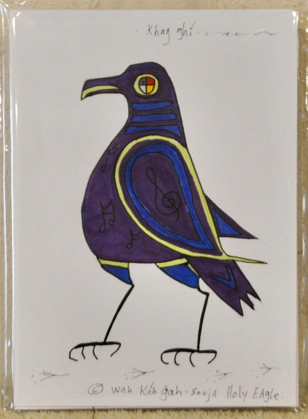 Crow / Native American Ledger Art by Lakota Artist Sonja Holy Eagle - Etsy