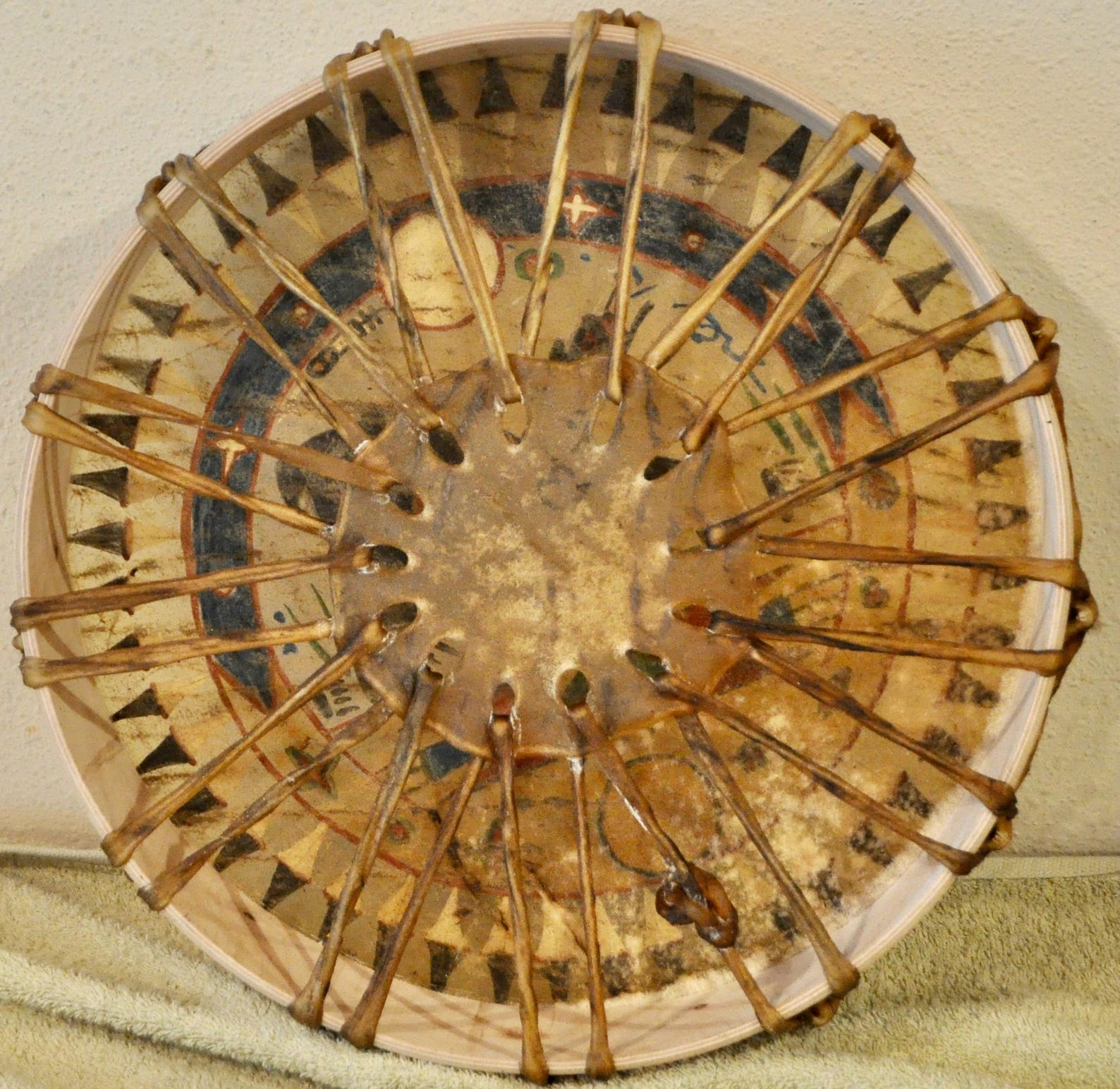 Bear Dream/ 14 Native American Drum Painted by Lakota Artist Sonja Holy ...