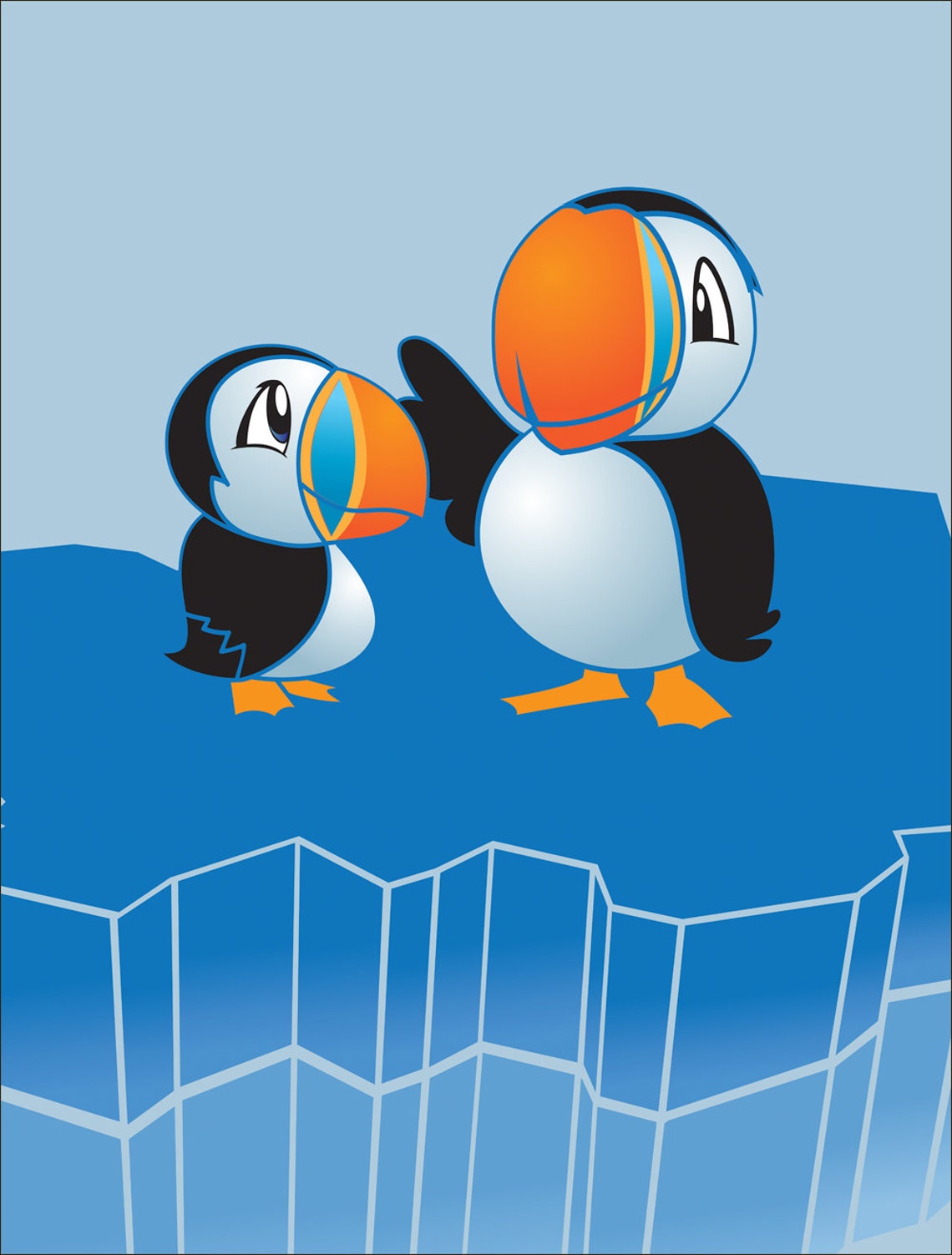 Large Children's Arctic Themed Wall Decal, Large Arctic Wall Sticker ...