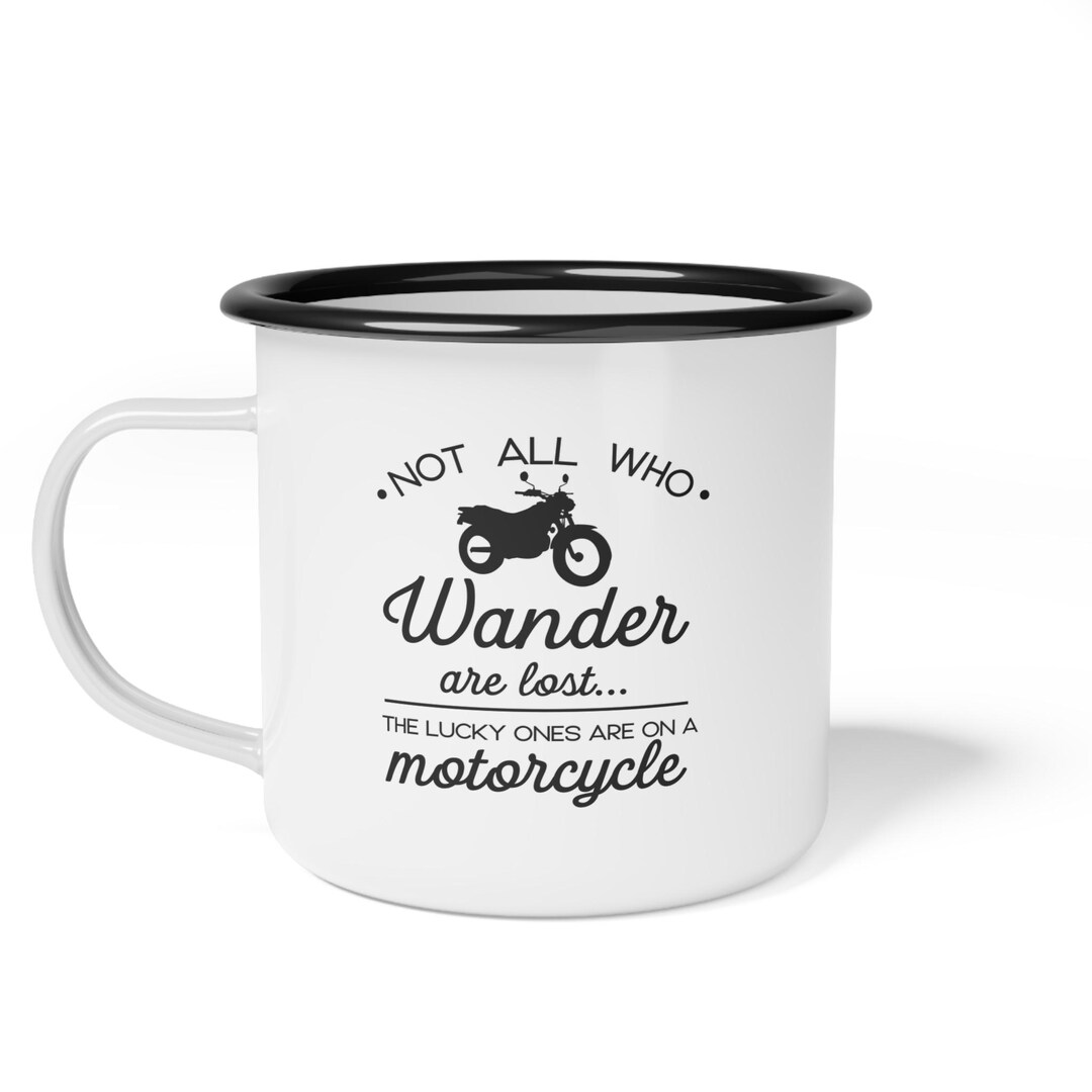 Enamel Camp Cup, Harley Biker, Motorcycle Rider, Wanderlust Mug ...