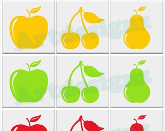 Fruit Tile Stickers | Etsy