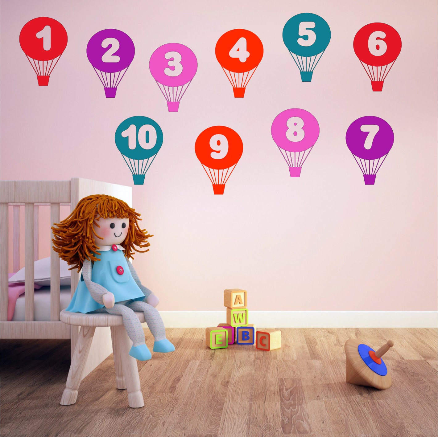 BALLOONS Numbers 1 to 10 Learning Girls Boys Childrens | Etsy UK