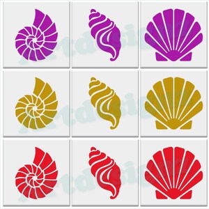 Bathroom Tile Sticker Seashell Sea Shell Nautical Vinyl Wall - Etsy UK
