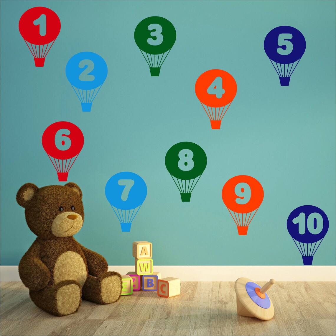 BALLOONS Numbers 1 to 10 Learning Girls Boys Childrens | Etsy UK