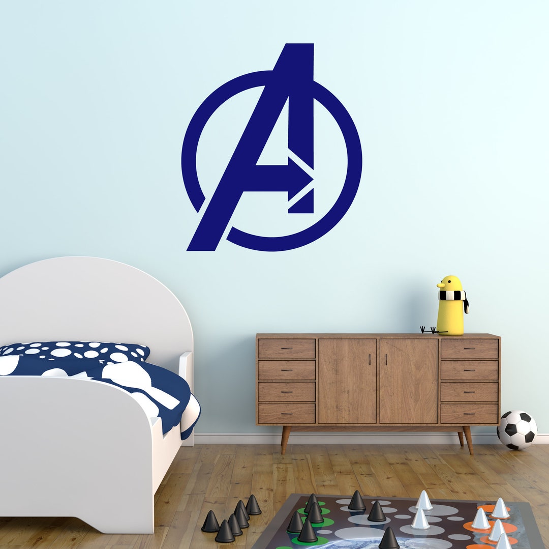 SUPERHERO Logo Wall Sticker, Superhero Logo Sticker, Superhero Wall ...