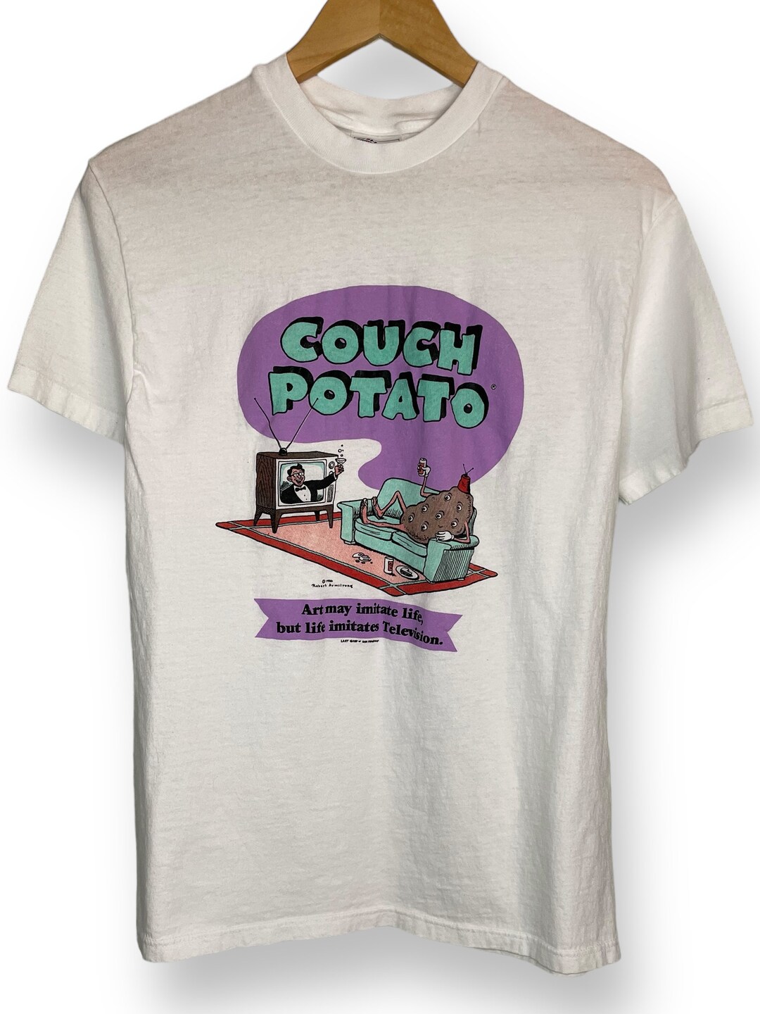 1980's Couch Potato Art T-shirt L Last Gasp - Etsy