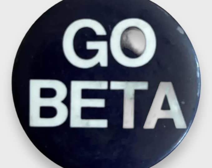 Vintage Go Beta Pin Button - Etsy