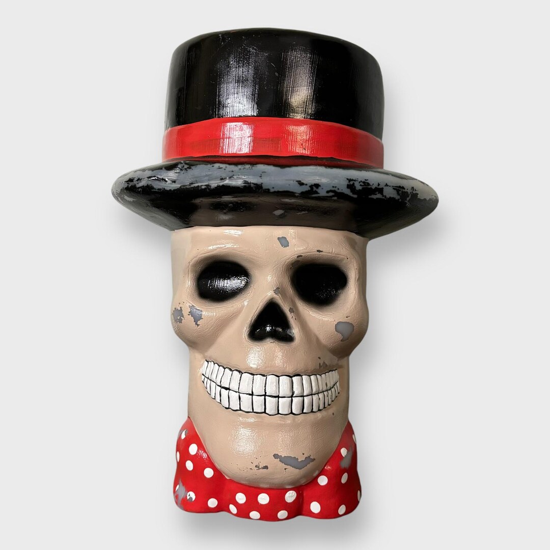 Vintage Human Skull Blow Mold Halloween Decoration - Etsy