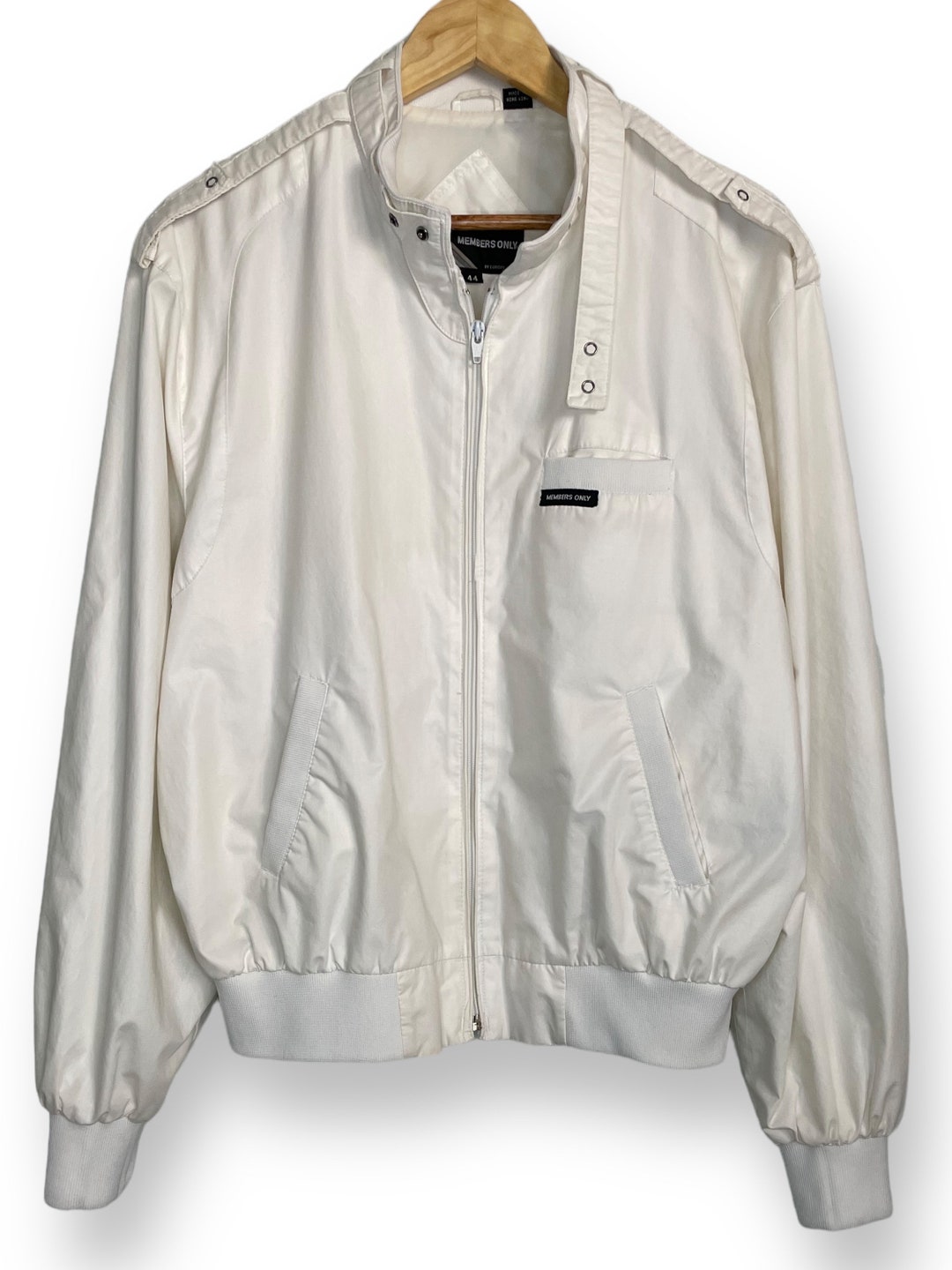 1980's All White Members Only Jacket XL - Etsy
