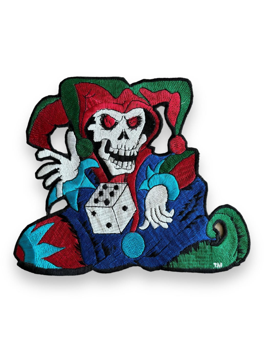 Vintage Large Skeleton Jester Back Patch - Etsy