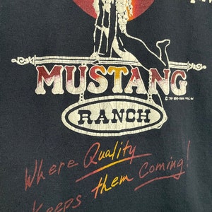 1980's Mustang Ranch T-shirt L - Etsy