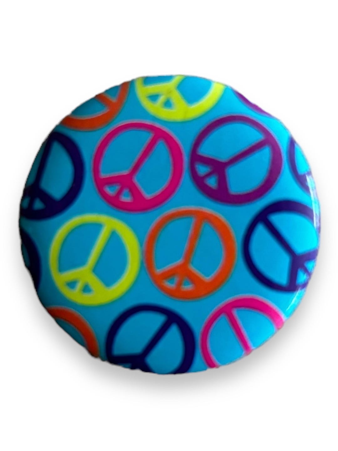 Vintage Peace Symbol Pin Button - Etsy