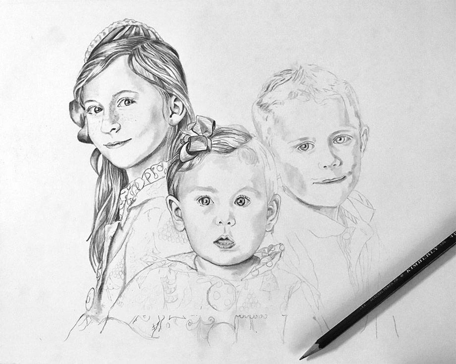 Custom Portrait Drawing From Photo Personalized Gift - Etsy
