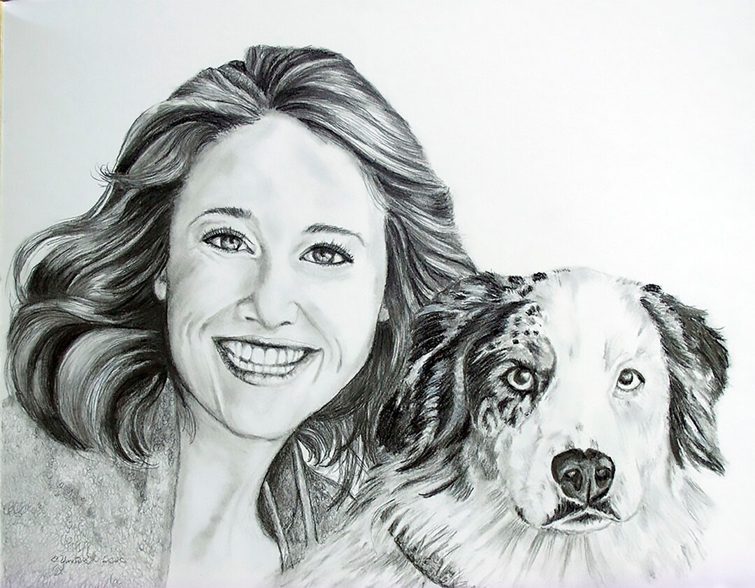 Custom Portrait Drawing From A Photo, Personalized Christmas Gift - Etsy