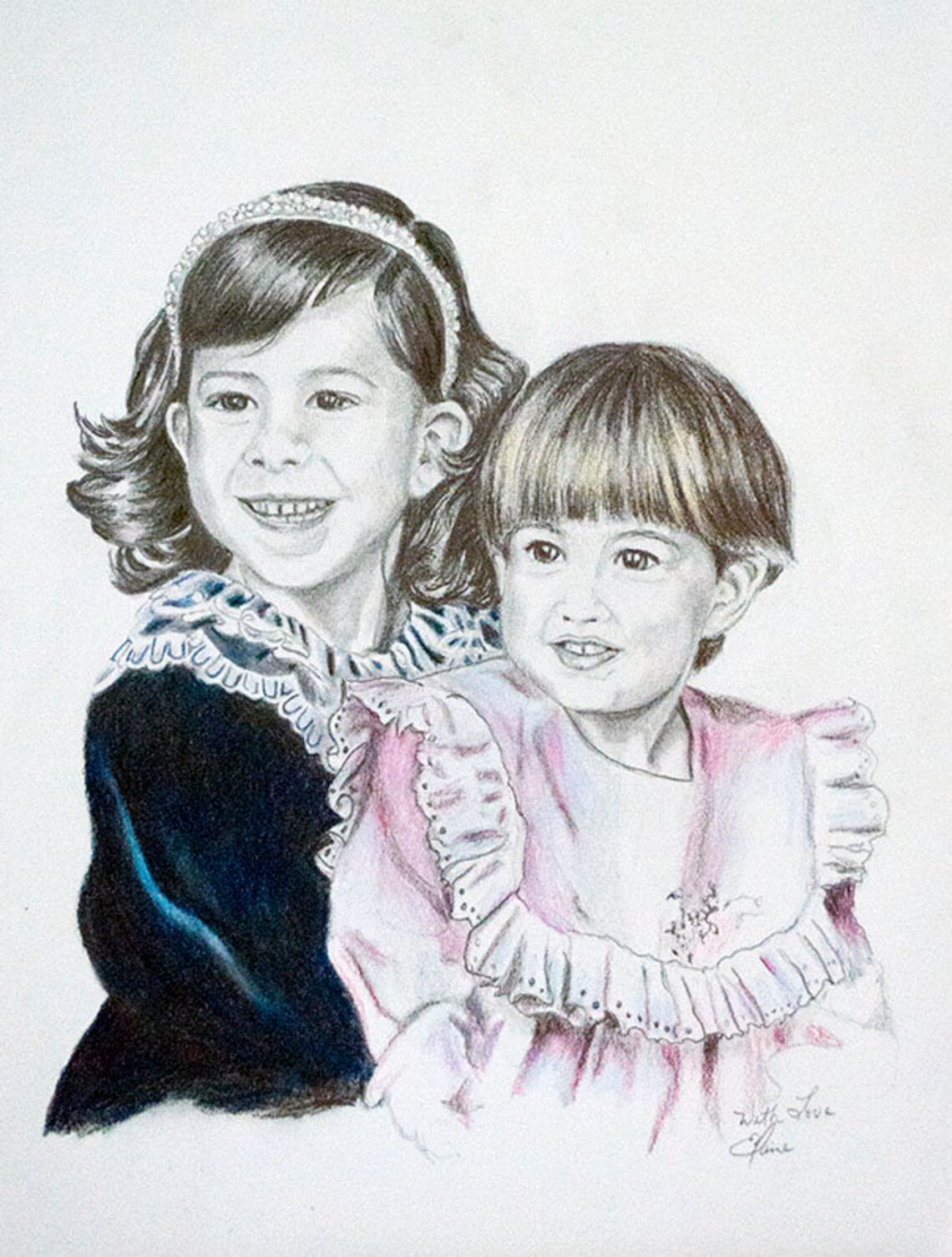 Custom Family Portrait Drawing From a Photo Personalized - Etsy