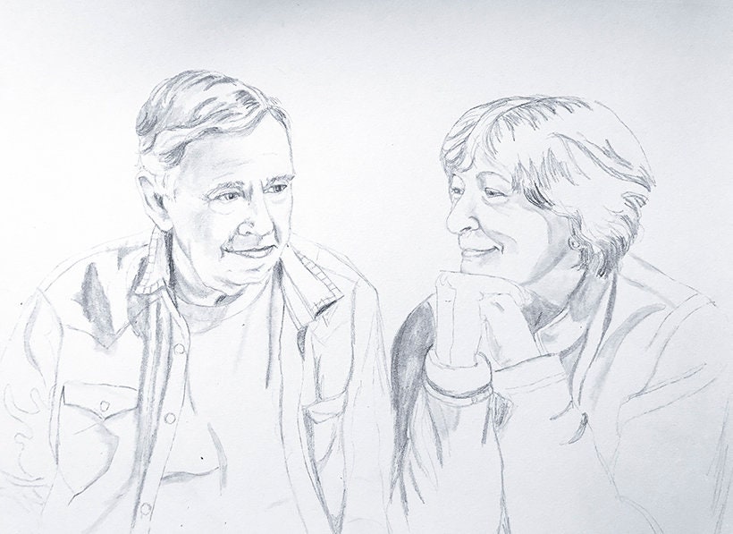 Personalized Anniversary Gift Portrait From Photo Wedding | Etsy