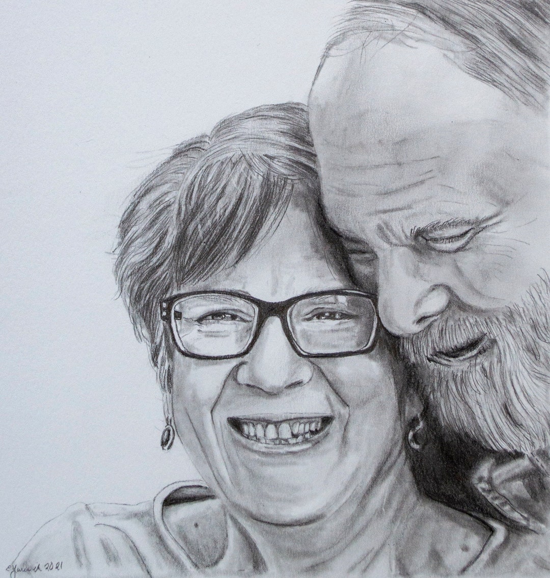 Custom Portrait Drawing From Photo, Personalized Gift - Etsy