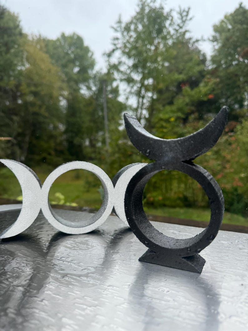 Horned God and Triple Goddess Sigil, Great Rite Standing Sculpture Set ...