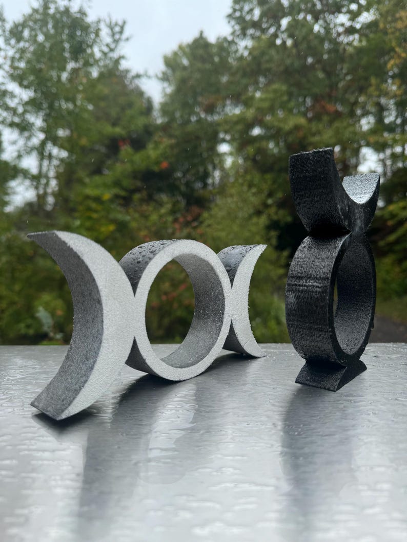 Horned God and Triple Goddess Sigil, Great Rite Standing Sculpture Set ...