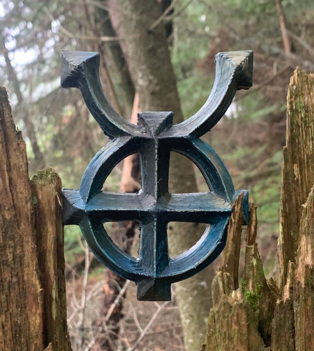 Horned One Sigil, Torq of Cernunnos, Green Man, Druid Altar Art, Wicca ...