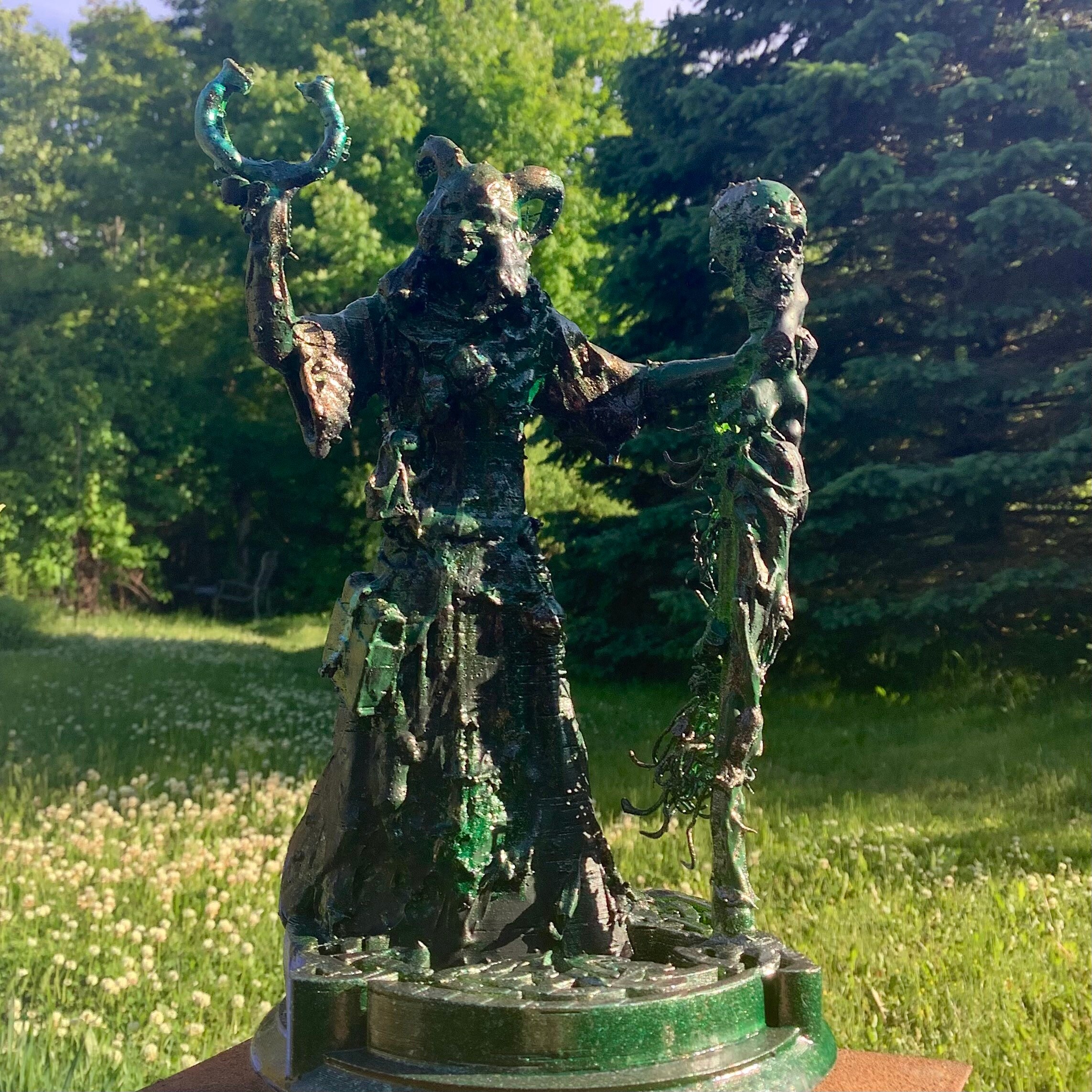 Cernunnos - the Horned One, Green Man, Druid Figurine, Pagan Sculpture ...