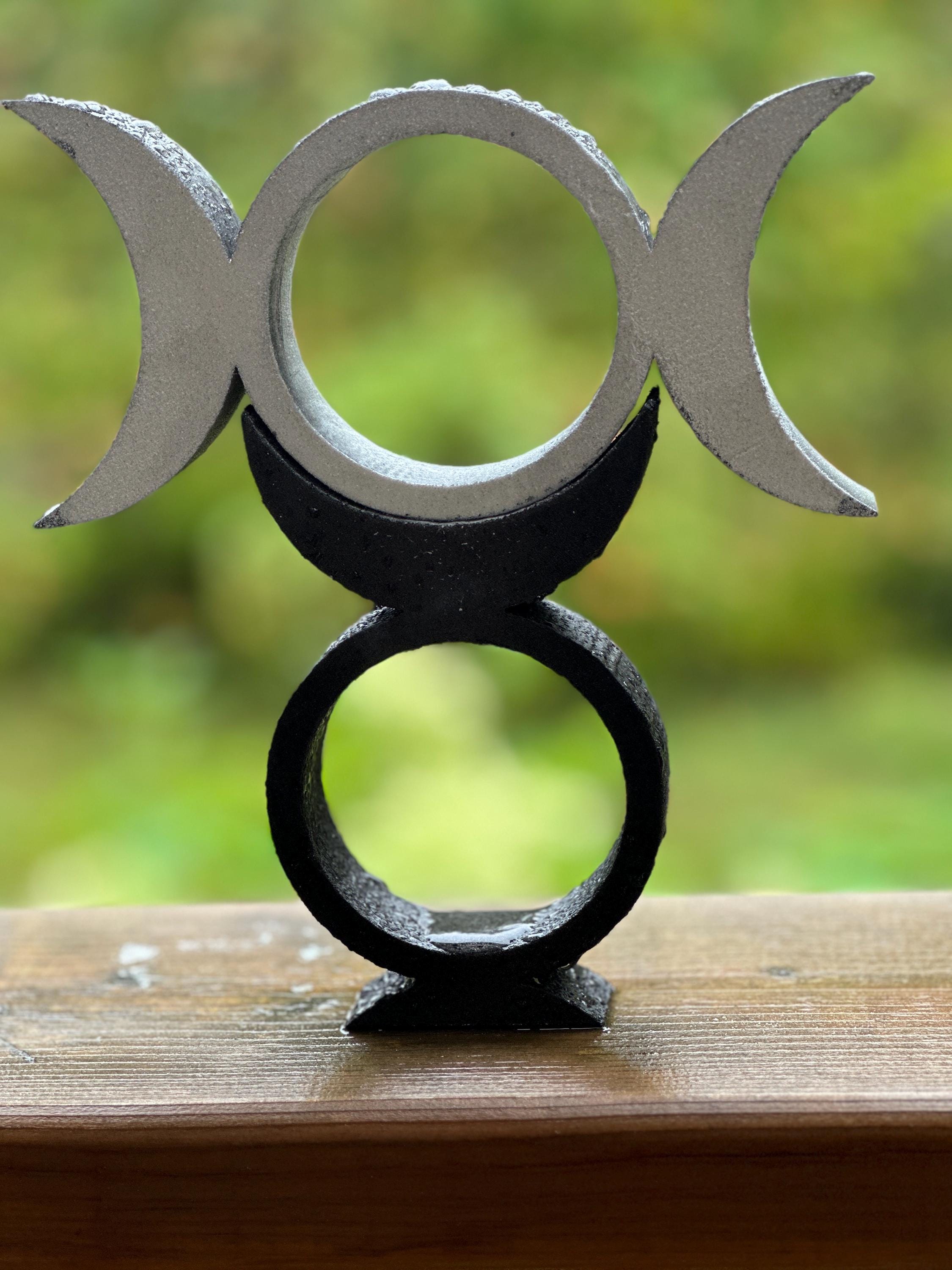 Horned God and Triple Goddess Sigil, Great Rite Standing Sculpture Set ...
