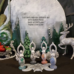 Element Goddess Set Earth, Air, Fire, Water and Spirit Goddess ...