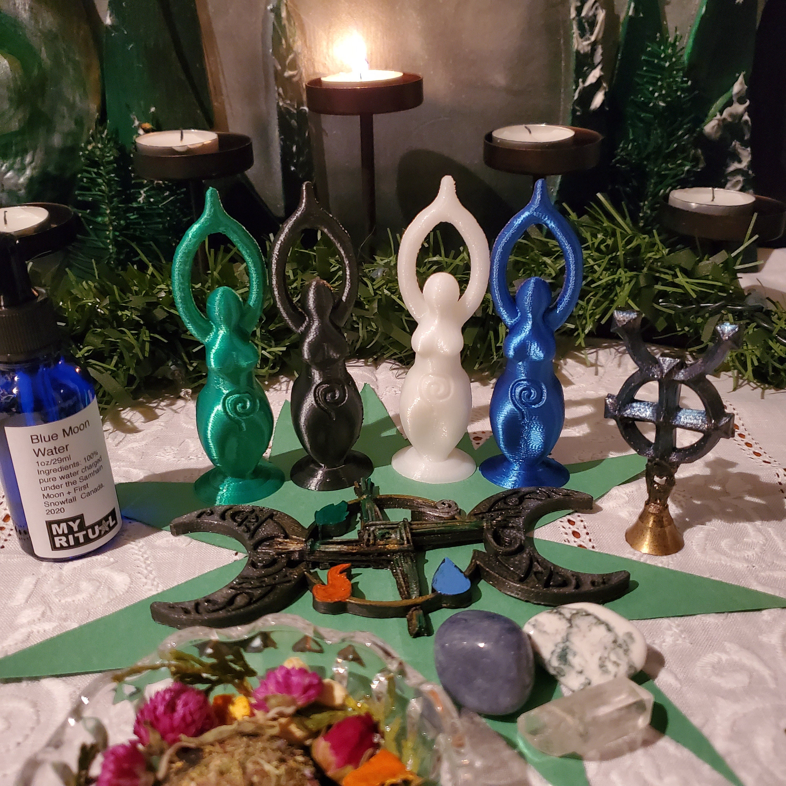 Brigid's Cross Triple Goddess Altar 4 elements earth | Etsy