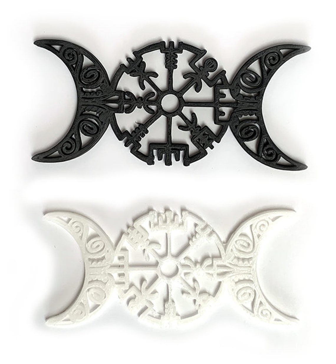 Vegvisir Norse/Viking Compass Triple Goddess Moon Altar Mat | Etsy