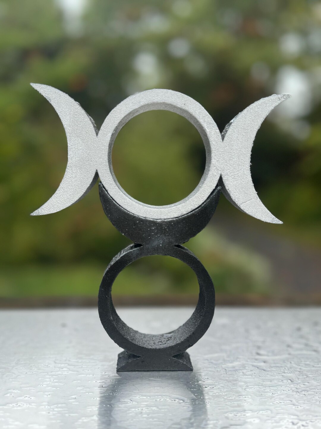 Horned God and Triple Goddess Sigil, Great Rite Standing Sculpture Set ...