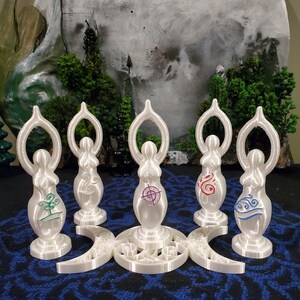 Element Goddess Set Earth Air Fire Water and Spirit - Etsy