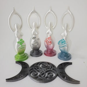 Element Goddess Set Earth Air Fire Water and Spirit - Etsy