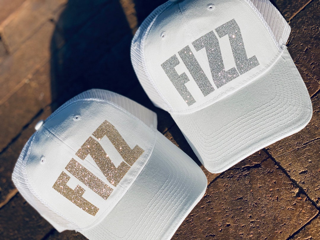 White FIZZ Hat FIZZ Hat Glitter FIZZ Hat Fizz Trucker Hat Silver ...