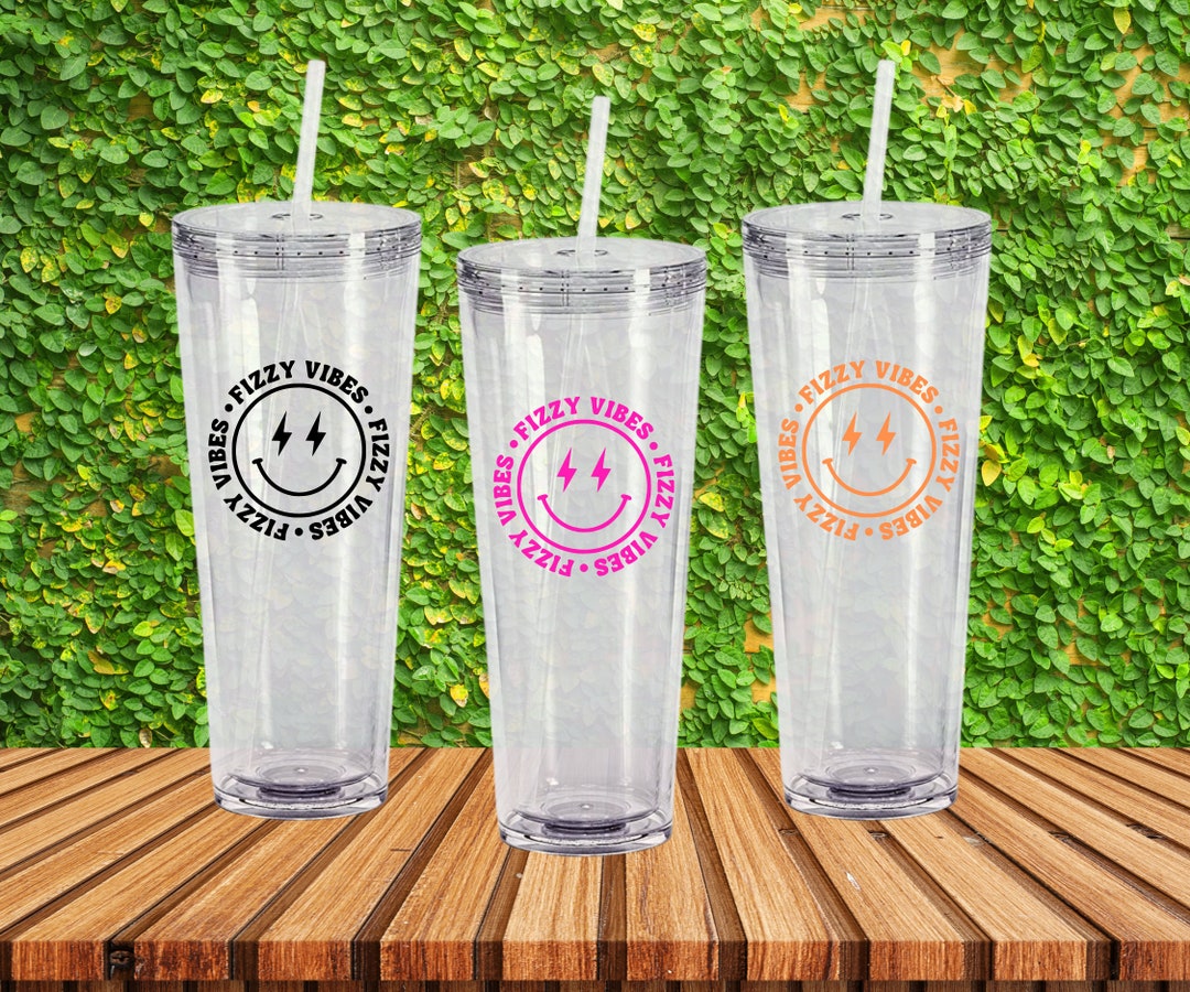 Fizzy Vibes Bolt Tumbler With Straw Large Fizz Tumbler Gift for Team ...