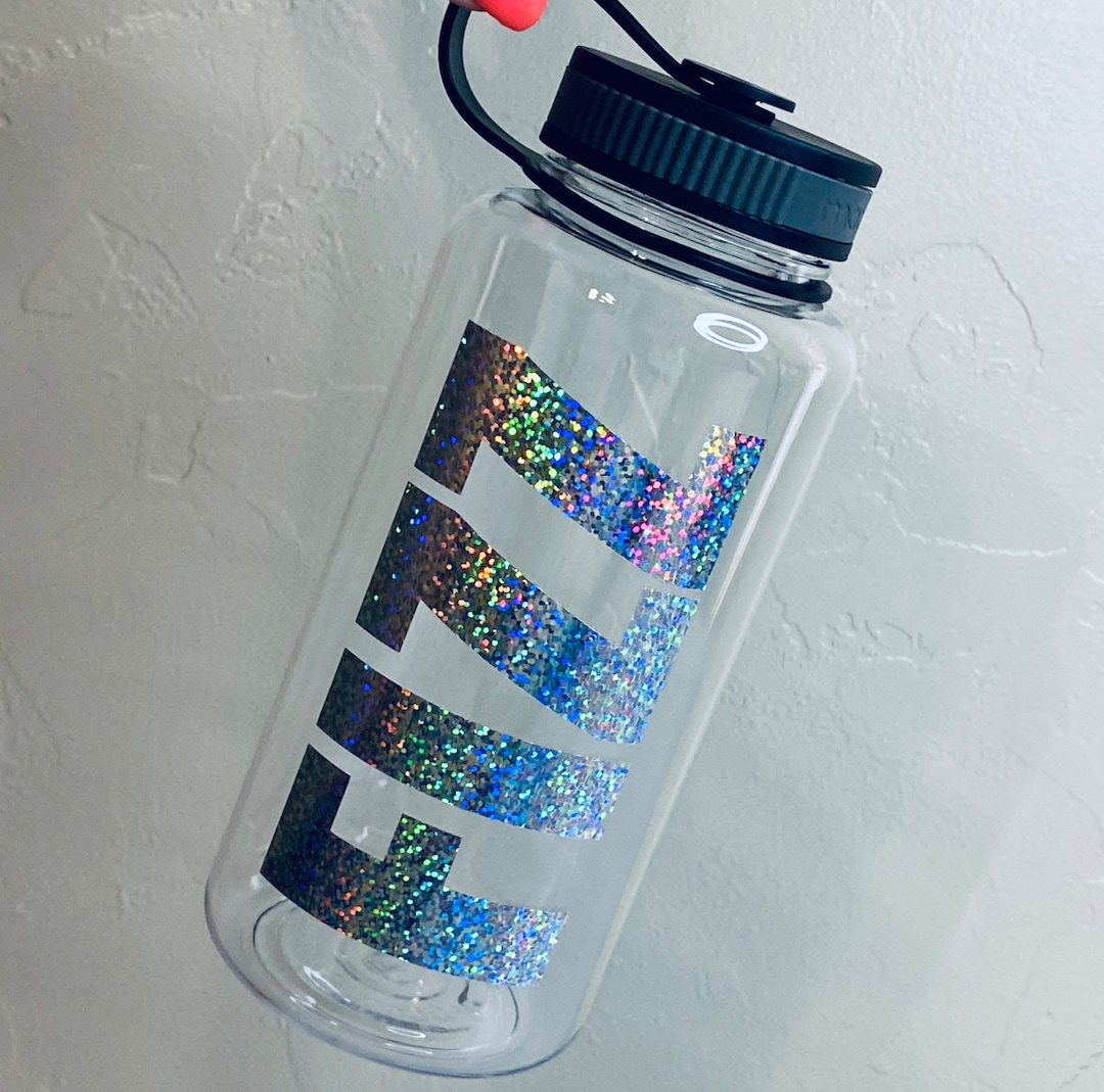 Silver Sparkle FIZZ Water Bottle Silver Hologram FIZZ Bottle FIZZ Swag ...