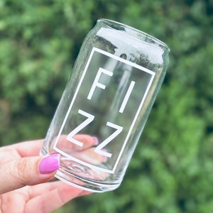 FIZZ Glass | 16oz Fizz Glass Glow Glass Green Gut Glow Glass - Etsy