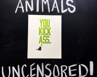 You Kick Ass Card | Etsy