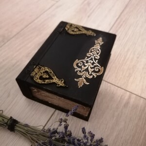 Wedding Rustic Ring Bearer Box, Old Book Box, Wedding Ring Book Box ...