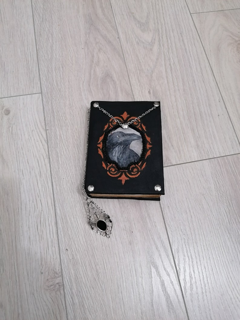 Raven Book of Shadows Crow Book of Spells Mini Blank Altered - Etsy
