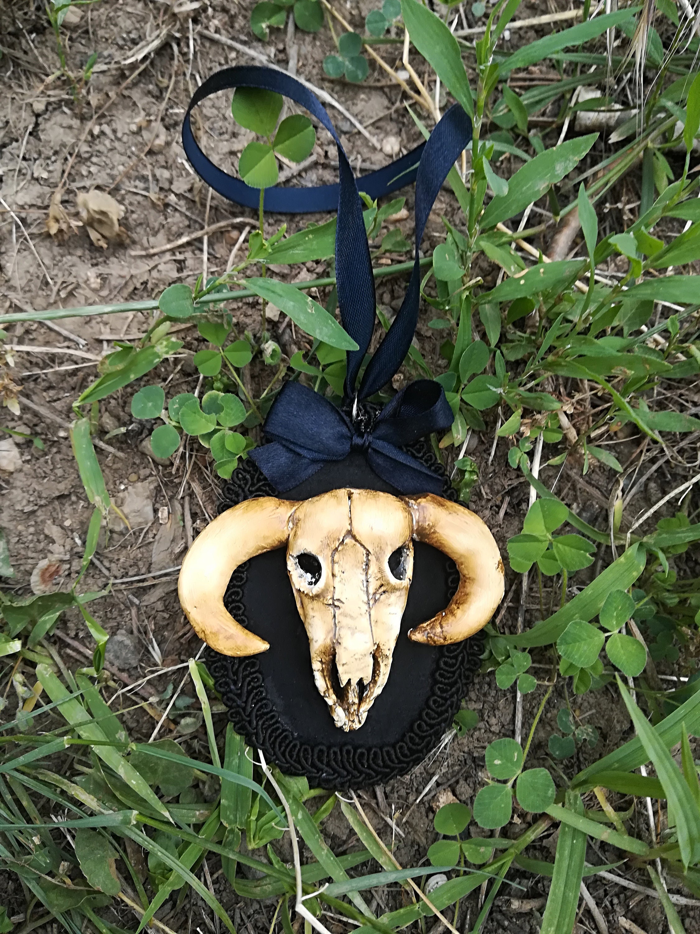 Bull Skull Bull Ornament Gothic Christmas Ornament Car Accessories Bull ...