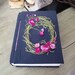 A6 Botanical Floral Journal Diary Pink Roses Planner Travel - Etsy
