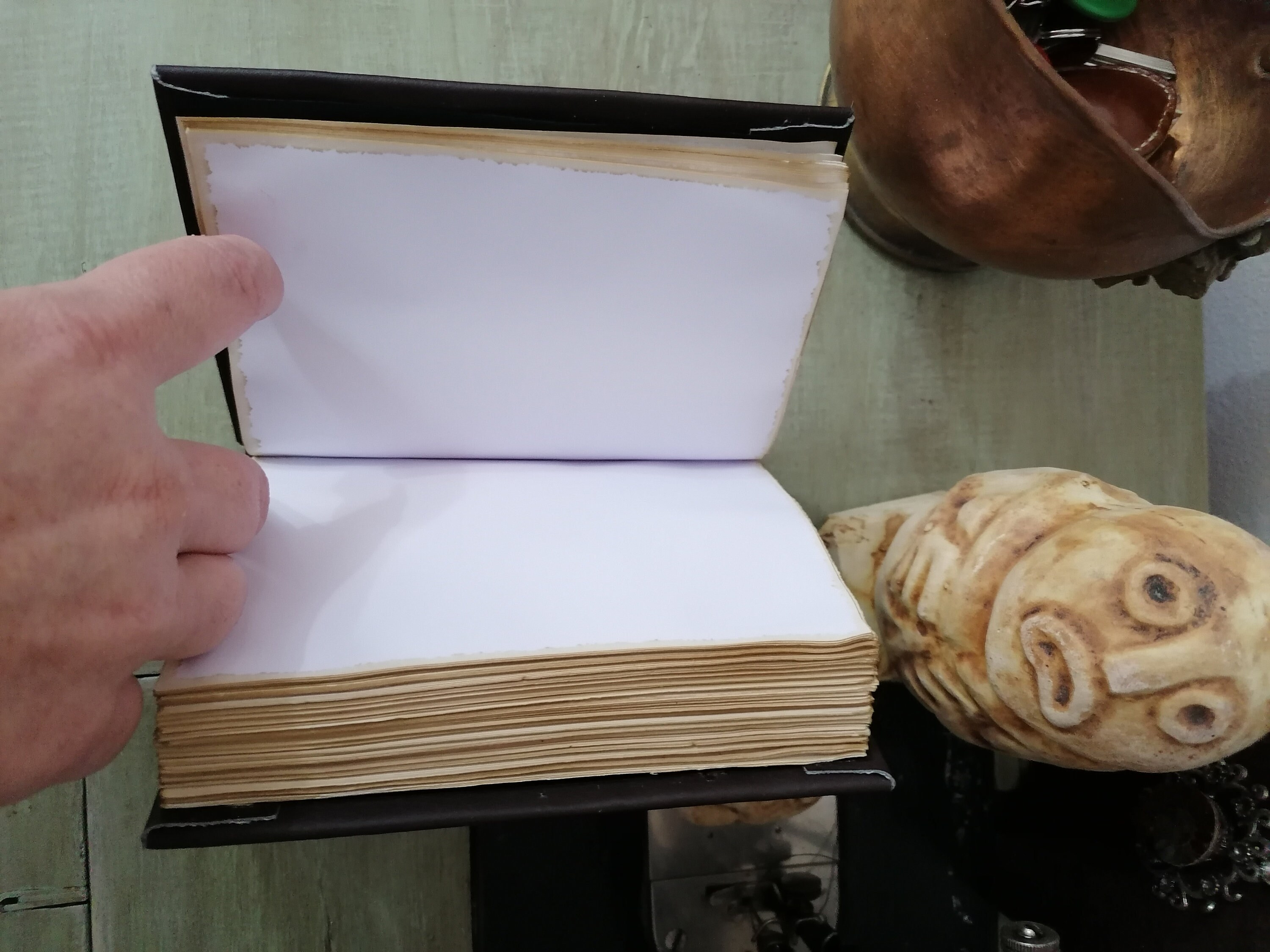 A6 Raven Skull Book of Shadows Mini Blank Occult Book of Witchcraft ...
