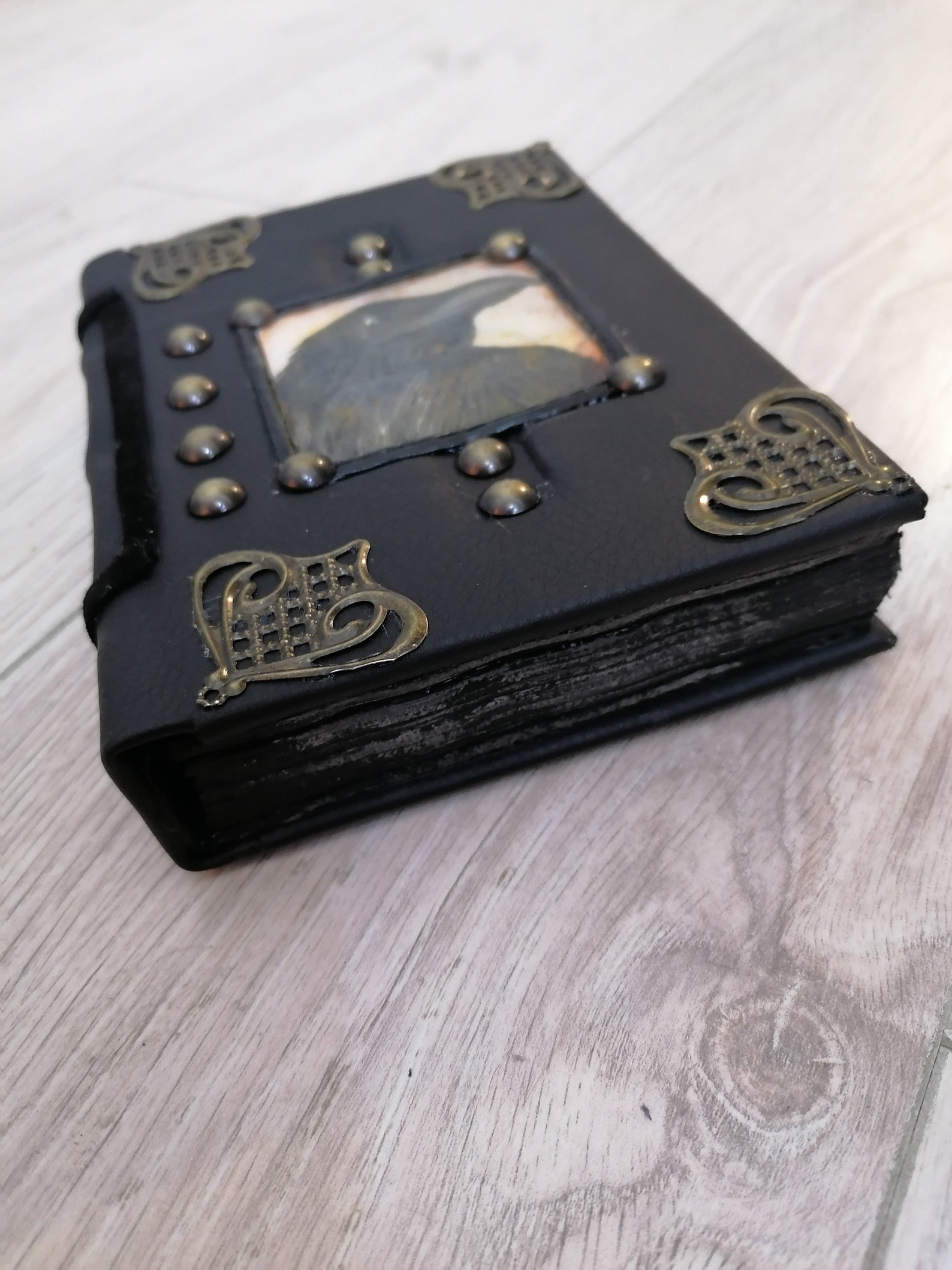 Raven Book of Shadows Crow Book of Spells Mini Blank Altered Book of ...