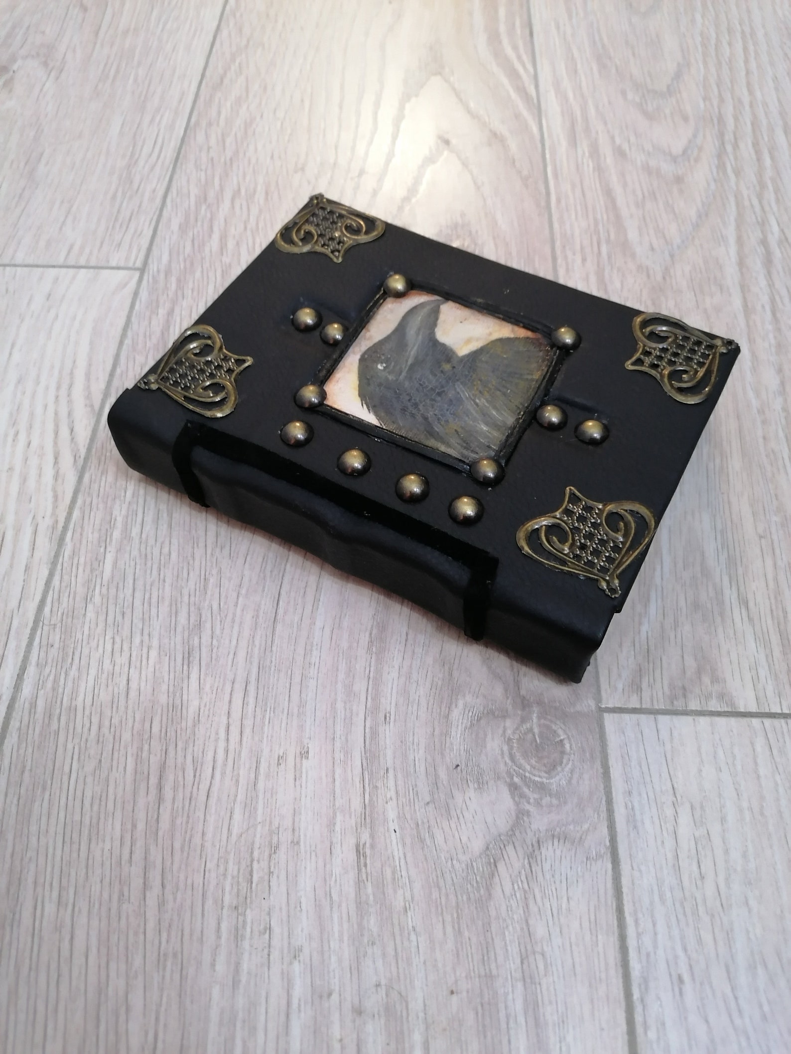 Raven Book of Shadows Crow Book of Spells Mini Blank Altered Book of ...