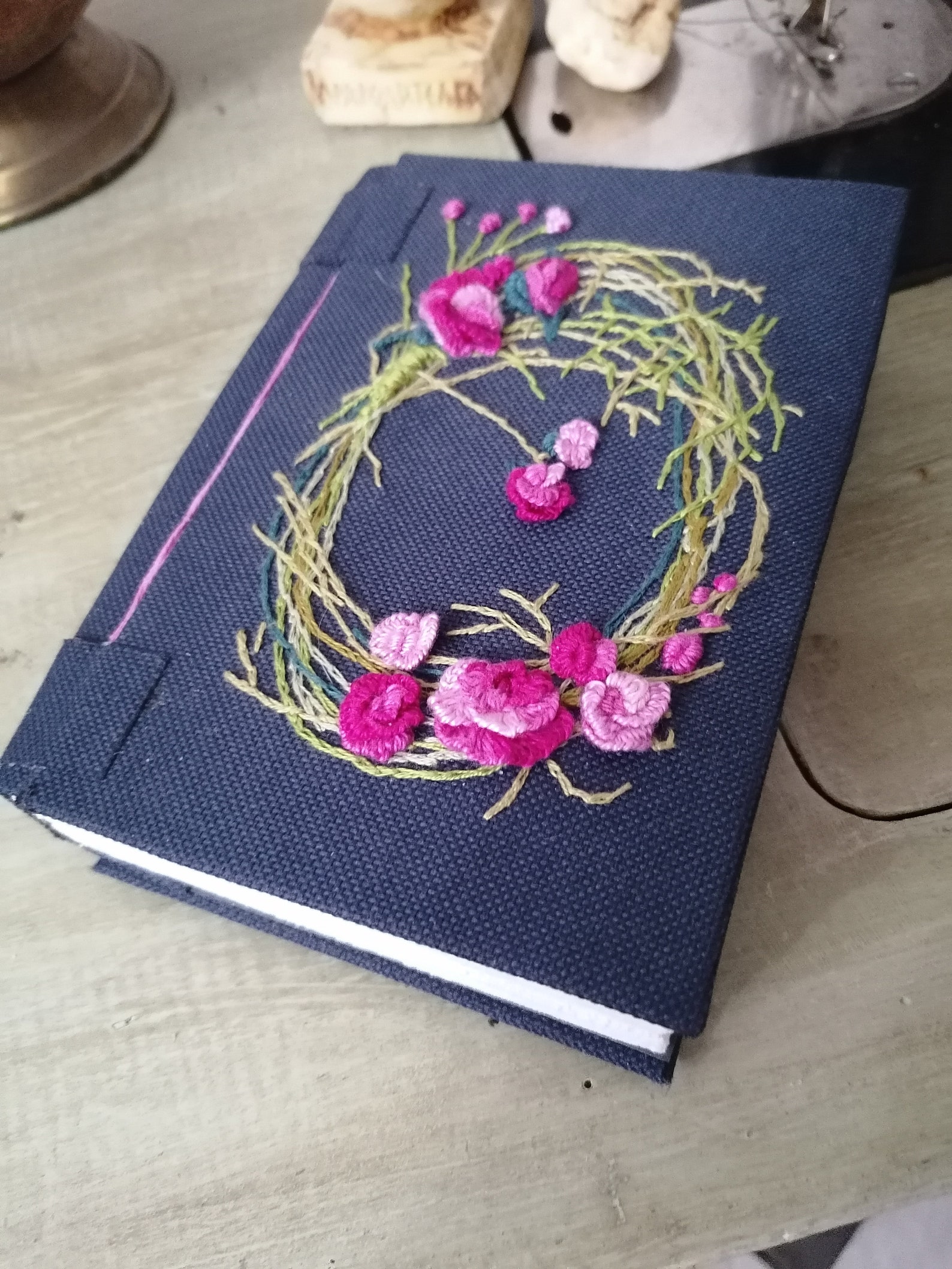 A6 Botanical Floral Journal Diary Pink Roses Planner Travel - Etsy