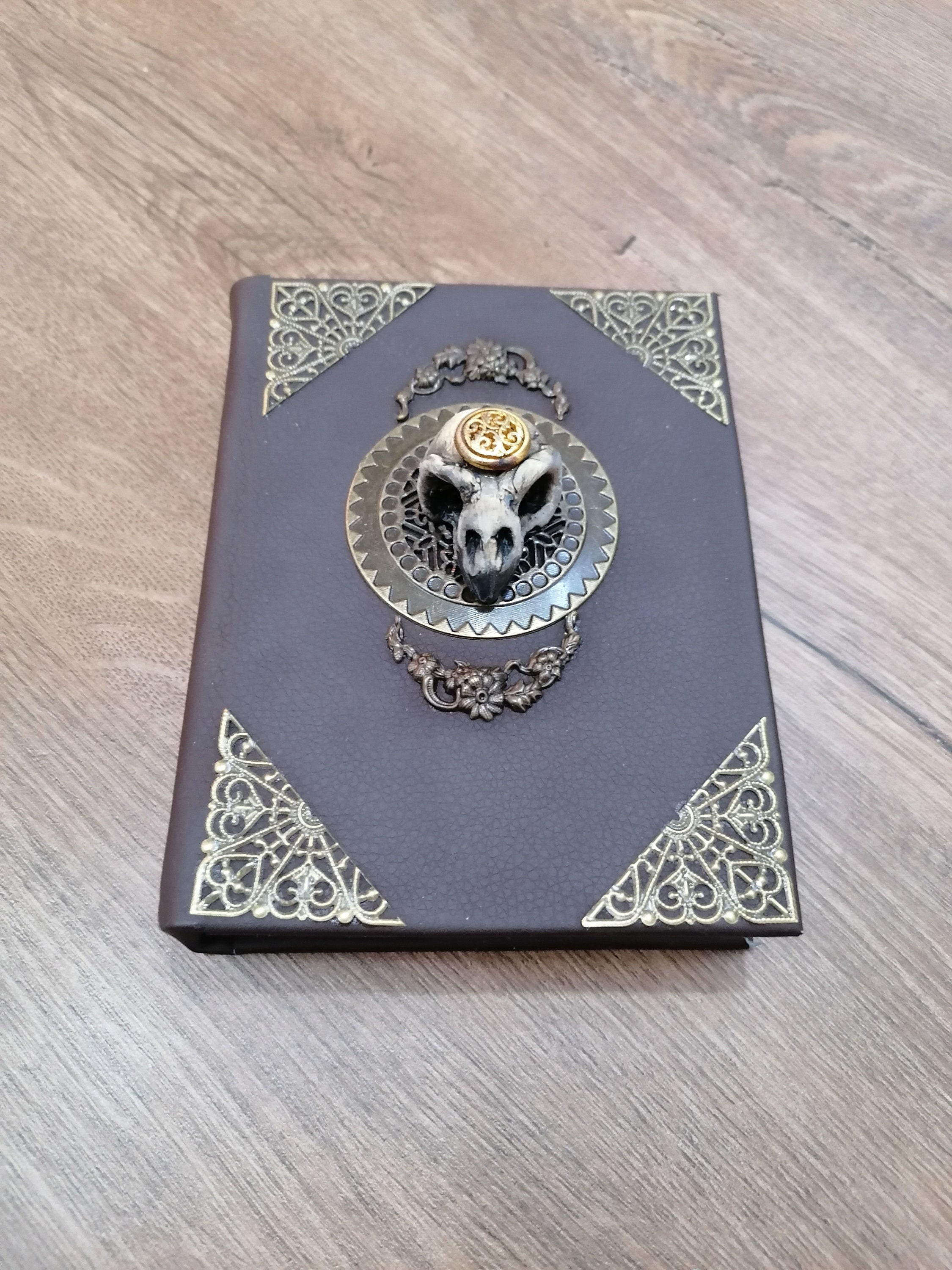 A6 Raven Skull Book of Shadows Mini Blank Occult Book of Witchcraft ...
